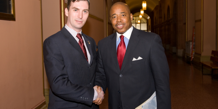 Senator Adams with Sean Wade, Vice Presidnt of NYC Building Managers ...