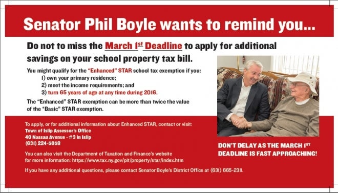 Important Tax Information From Senator Phil Boyle | NYSenate.gov