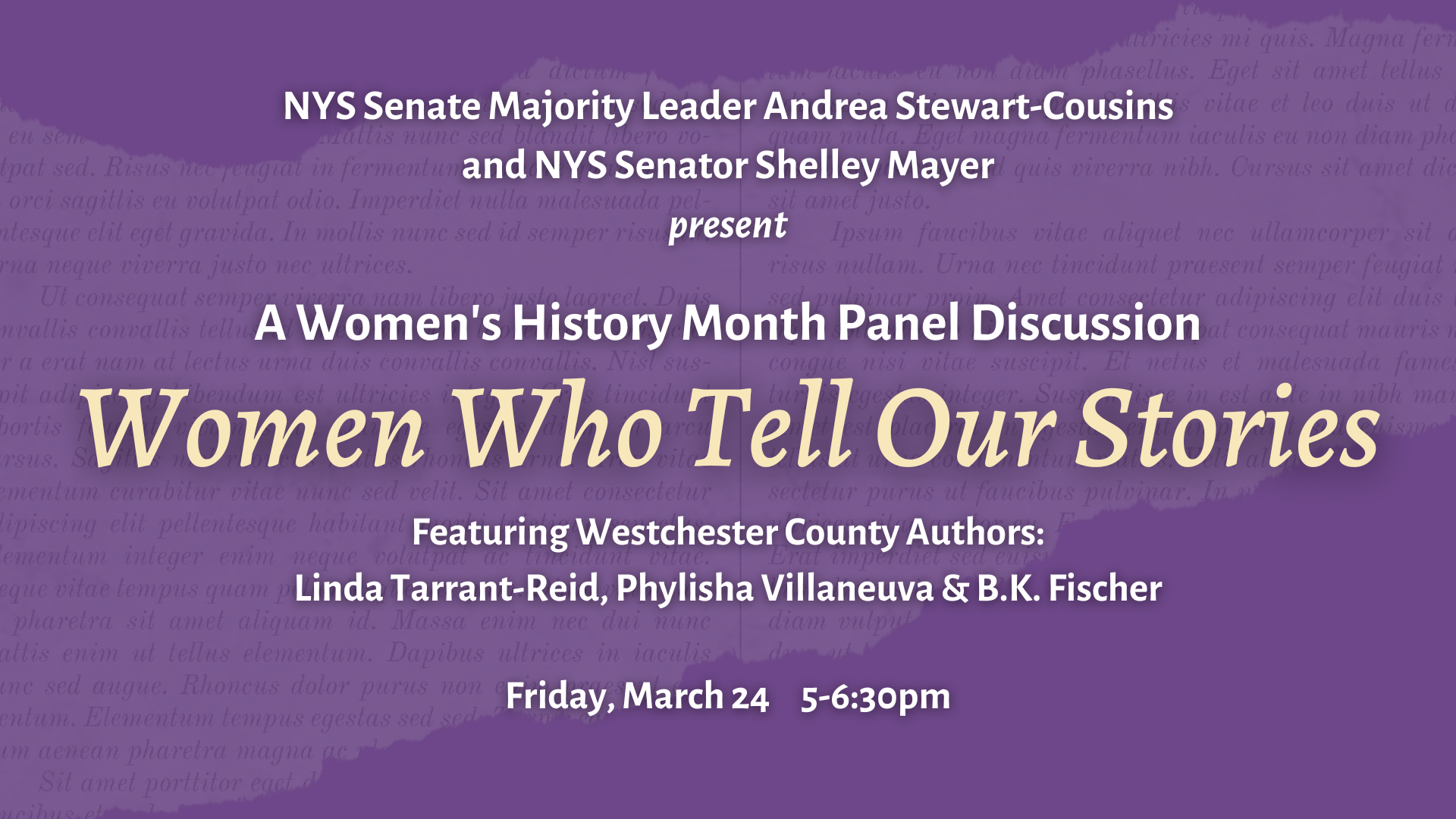 Women Who Tell Our Stories: A Women's History Month Panel Discussion ...